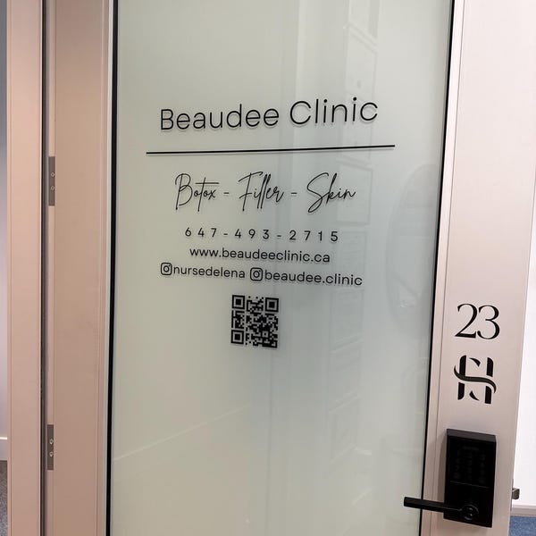 Customizable Salon Decal | Your Name or Logo - Storefront Sticker ...