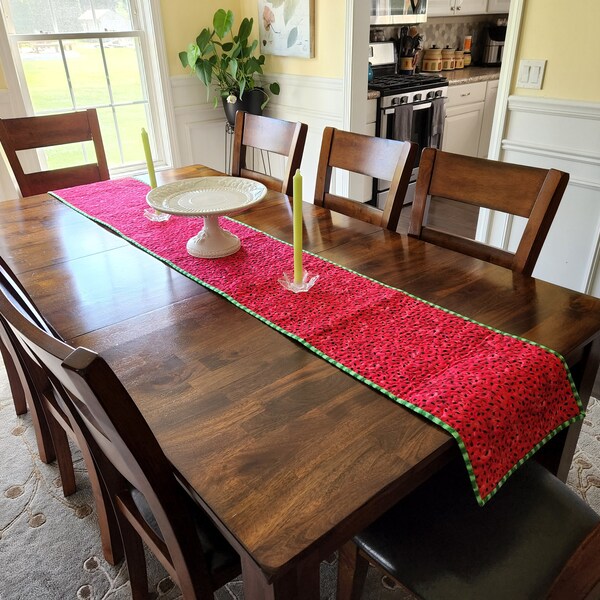 Watermelon Table Mat, Watermelon Table Topper, Quilted Watermelon Mat ...
