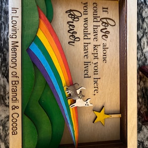 5x 7 Rainbow Bridge Memorial Box - Etsy