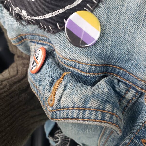 Gender Nonbinary Pride Flag Pin Badge Pinback Button ~ 1" Pin 1.5" Pin ...