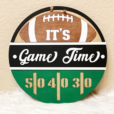 Game Time Football SVG, Welcome SVG, Fall Door Decor Svg, Football SVG ...