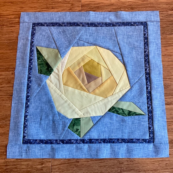 Rose Foundation Paper Piecing Pattern - Etsy