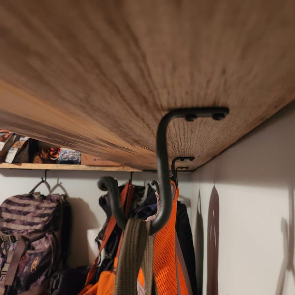 Under Counter Hook Hand Forged - Etsy