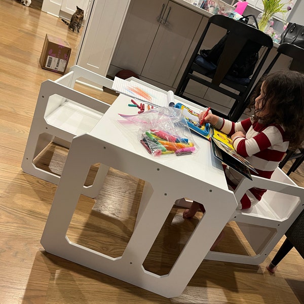 Montessori Table, Toddler Table Set Weaning Table and Chairs Montessori ...