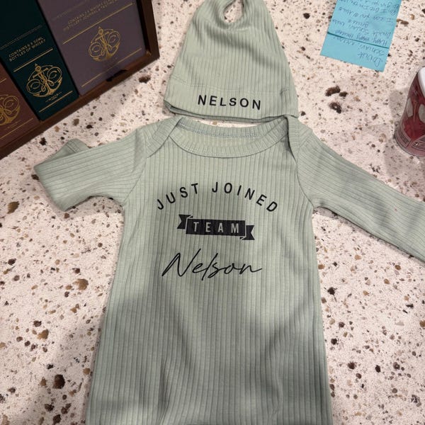Personalized New to the Crew Baby Bodysuit Set, Cute Baby Clothing ...