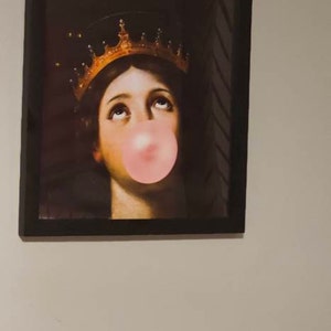 Queen Elizabeth II Print, Queen Elizabeth Wink,bubblegum Art,eclectic ...