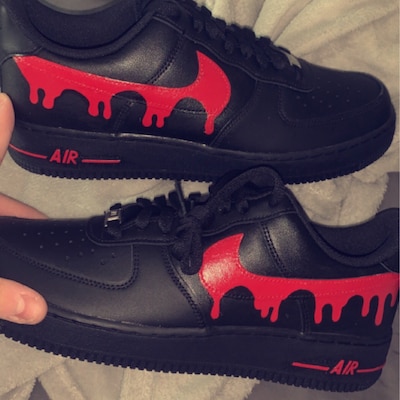 Custom Nike Air Force 1 Drip Any Color Drip Nike Drip Air Force Ones ...