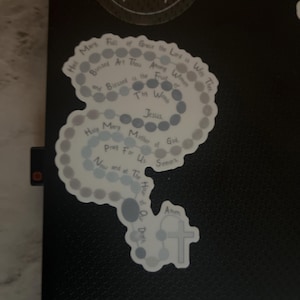 Catholic Sticker Rosary Hail Mary Blue - Etsy