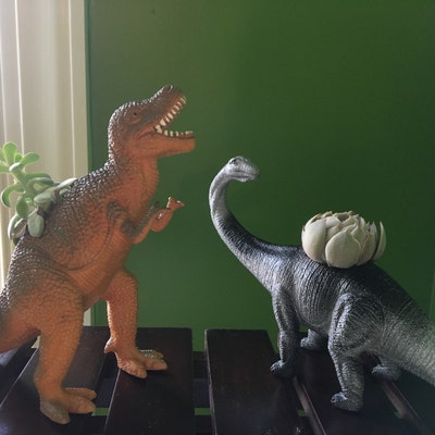 Diplodocus Dinosaur Planter Pot Room Decor, Desktop, Table, Dorm Your ...