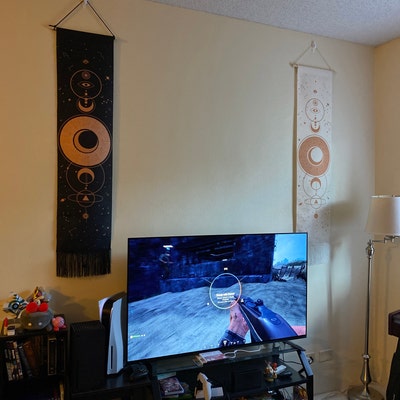 Moon Tapestry, Sun Moon Girl Wall Tapestry, Long Bohemian Tapestry With ...