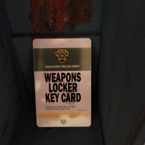 Resident Evil Red & Blue Gate System Key Card Raccoon City Police ...