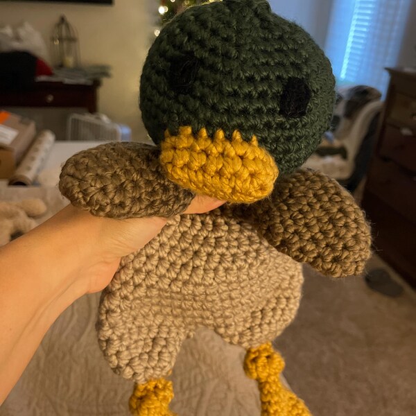 No-sew Miles Mallard Duck Snuggler Crochet PATTERN || Duck Amigurumi ...