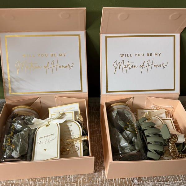 Personalized Bridesmaid Proposal Box: Hair Accessories Gift Set - Etsy