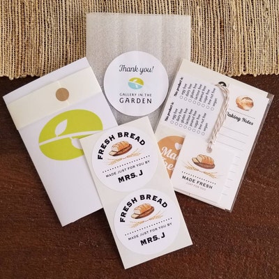 Bread Stickers Bakery Box Stickers Kitchen Labels Baguette - Etsy Canada