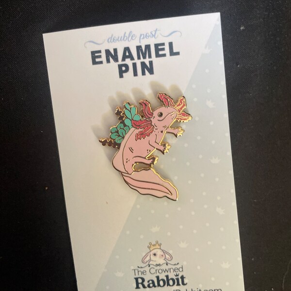 Pink Axolotl Pin, Axolotl Pin, Enamel Pins, Enamel Pin, Axolotl Enamel ...