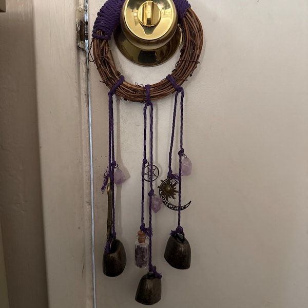 Purple Hanging Witch Bells for Protection, Witch Bells for Protection ...