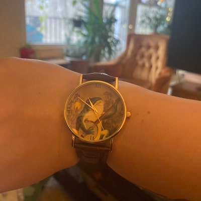 Frog Playing Guitar Leather Watch, Frog Music Ladies Watch, Unisex ...