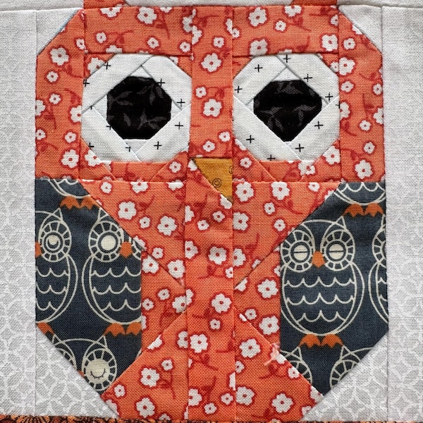Classic Cute Owl Quilt Block Pattern Bird Animal PDF -includes ...