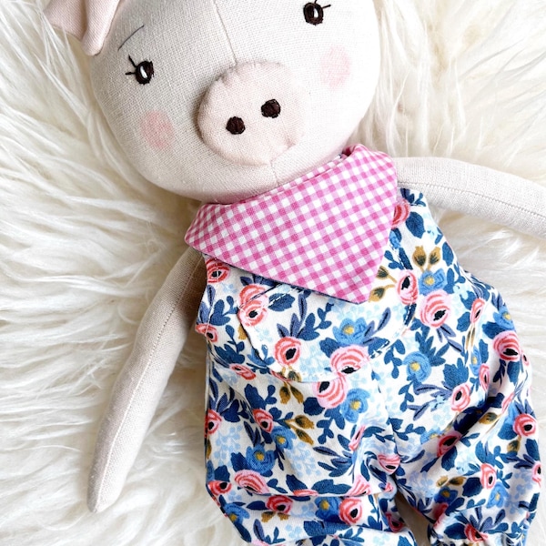 Pig Sewing Pattern PDF - Make a Pig Doll / Stuffed Animal Toy / Farm ...
