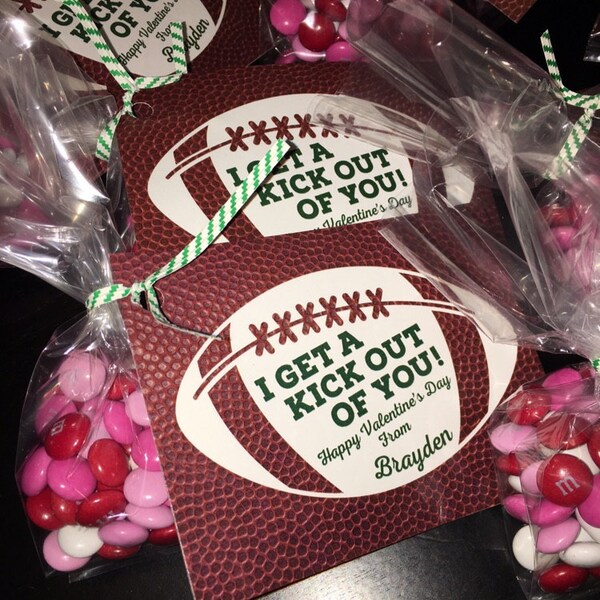 PRINTABLE Valentines Cards for Kids, Personalized Football Valentines ...