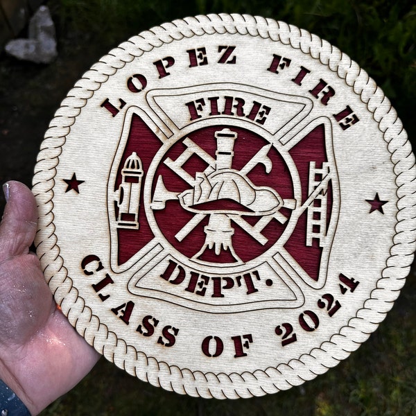 Brand New Personalized Wooden Plaque - Fireman Firefighter - FREE ...