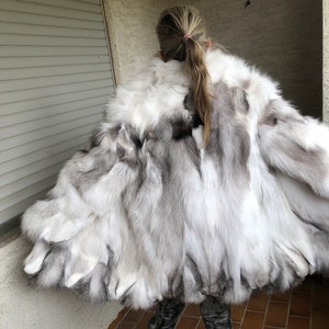 Luxury Real Blue Fox-half Skin Fox Fur Throw Blanket - Etsy