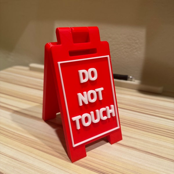 DO NOT TOUCH - Mini Floor Sign - Custom Colors - 3D Printed - Etsy Canada