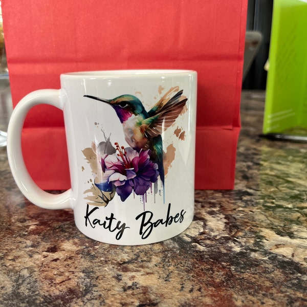 Name Mug, Initial Letter Mug, 15 Oz 11 Oz, Monogram Mug, Floral ...