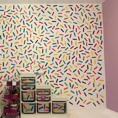 Rainbow Sprinkles Wall Stickers Confetti Wall Stickers Sprinkle Wall ...