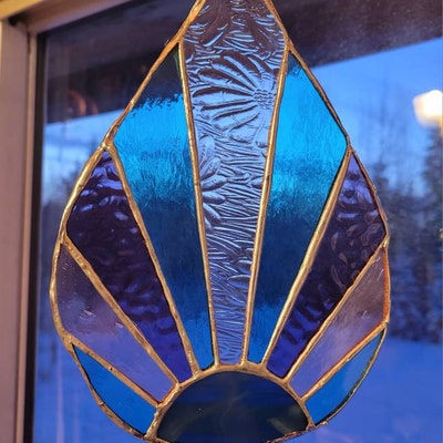 Sun Ray Drop Stained Glass Pattern, Stained Glass Patterns, Digital ...