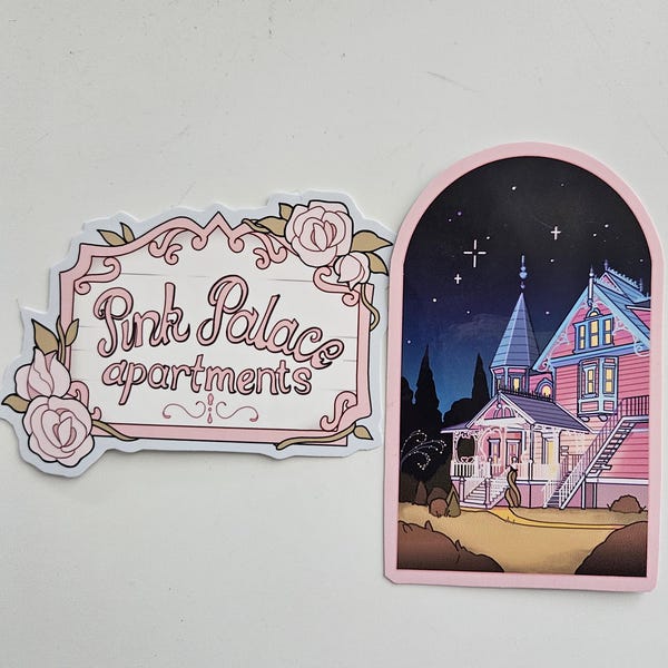 CORALINE || Pink Palace Sign || Vinyl Sticker || Waterproof / Laminated ...