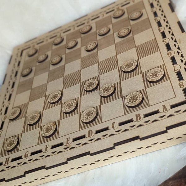 Chess and Checkers Laser Cut Files: SVG DXF (digital Download) - Etsy