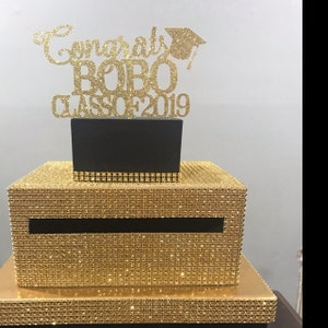 Graduation Cake Topper Custom Cake Topper Class of 2024 Gold Cake ...