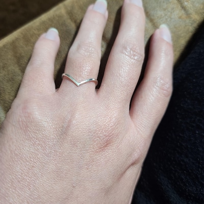 Silver Chevron Twist Ring, Silver V Ring, Curved Ring, Sterling Silver ...