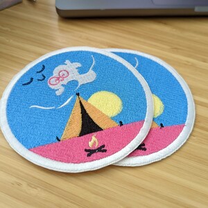 Preppy Pink Lightning Bolt Patch. Large Embroidered Iron on Patch. - Etsy