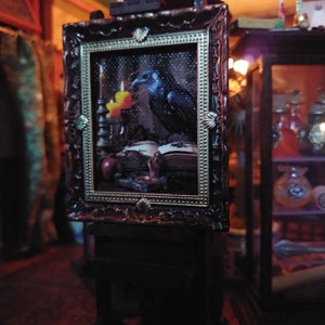 Dollhouse Art Creepy Mini Painting Halloween Miniature Picture Framed ...