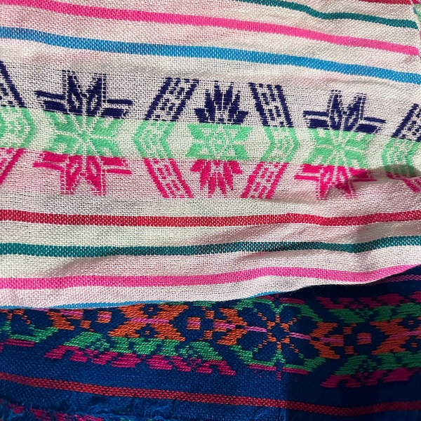 Colorful Woven Mexican Fabric by the Yard - Etsy