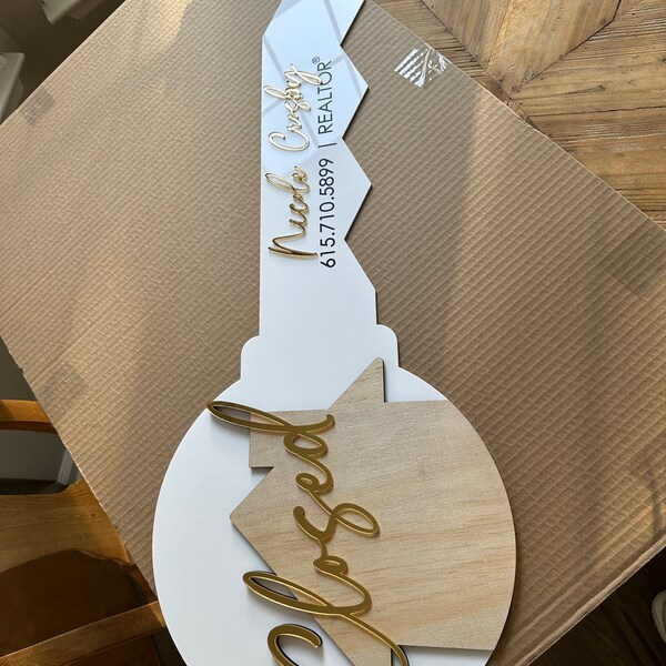 Personalized Realtor Key | Closing Realty | House Sold Acrylic and Wood ...