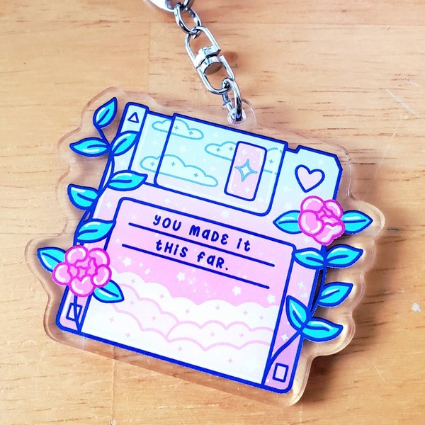 Floppy Disk Aesthetic Cute Acrylic Charm Keychain - Etsy