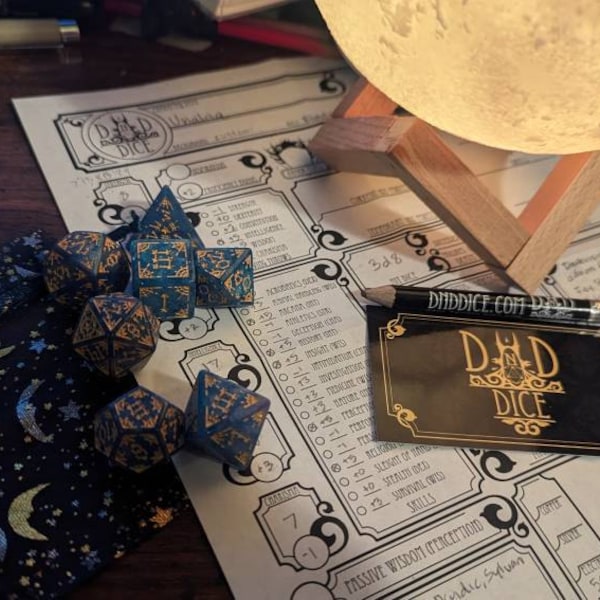 Guiding Stars Exclusive 7 Dice Set | Unique Constellation Star Chart ...