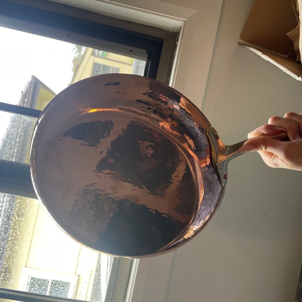 Handcrafted Copper Pot With Brass Handle 25 Cm Diameter Copper Pot ...