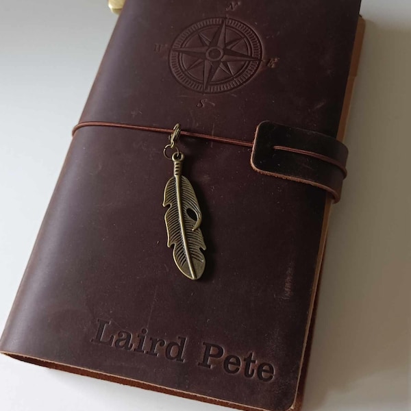 Custom Leather Journal | Personalized Handmade Travel Leather Bound ...