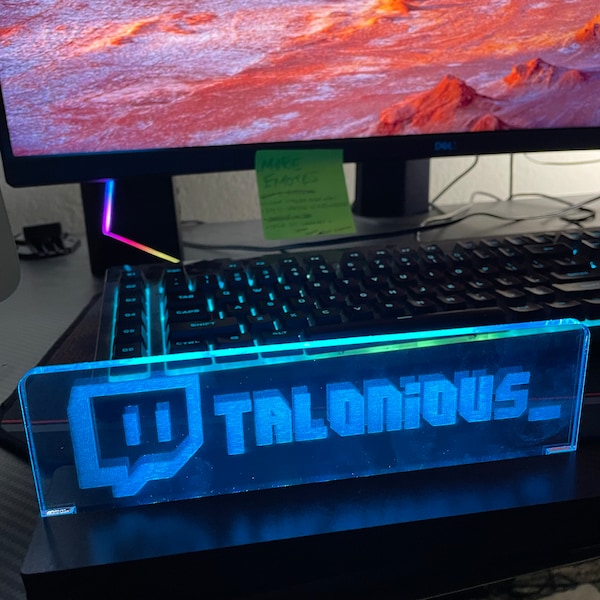 Personalized Gamertag Light Sign,custom Gamer Tag Sign, Personalized ...