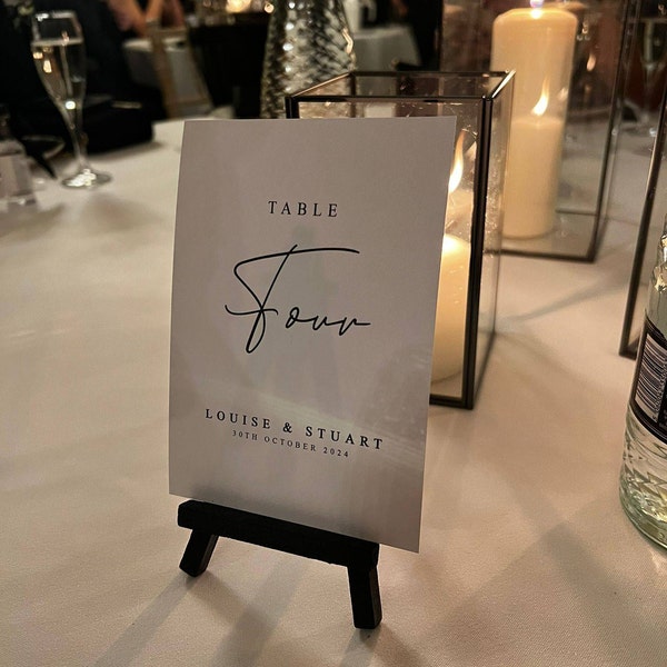 Personalised Rectangle Table Numbers Acrylic Table Numbers Wedding ...