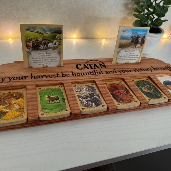 Catan Card Tray – Handcrafted Wooden Organizer for Catan Cards - Etsy