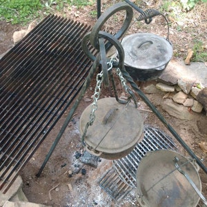 HAND FORGED Campfire Squirrel Cooker Fire Irons - Etsy