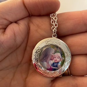 Personalized Photo Locket Necklace Customized With Your Photo, up to 3 ...