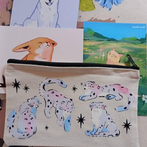 Sleepy Fox Pouch ~ Animal Pouches ~ Pencil Pouch ~ Pencil Case ...