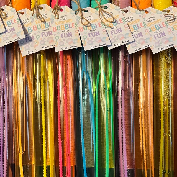End of the School Year Bubble GIFT TAG, I Hope Your Summer BUBBLES With ...