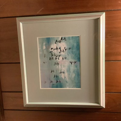 Cirque Framed Abstract Watercolor Print, Original Aerial Trapeze Decor ...